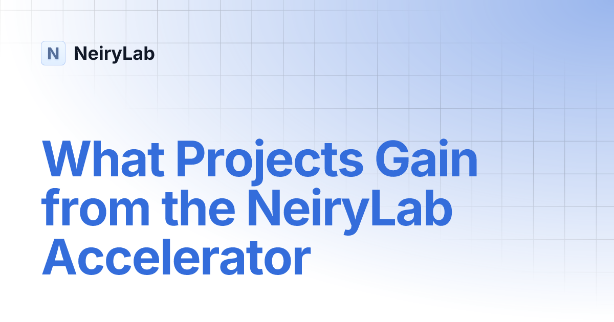 What Projects Gain from the NeiryLab Accelerator | NeiryLab